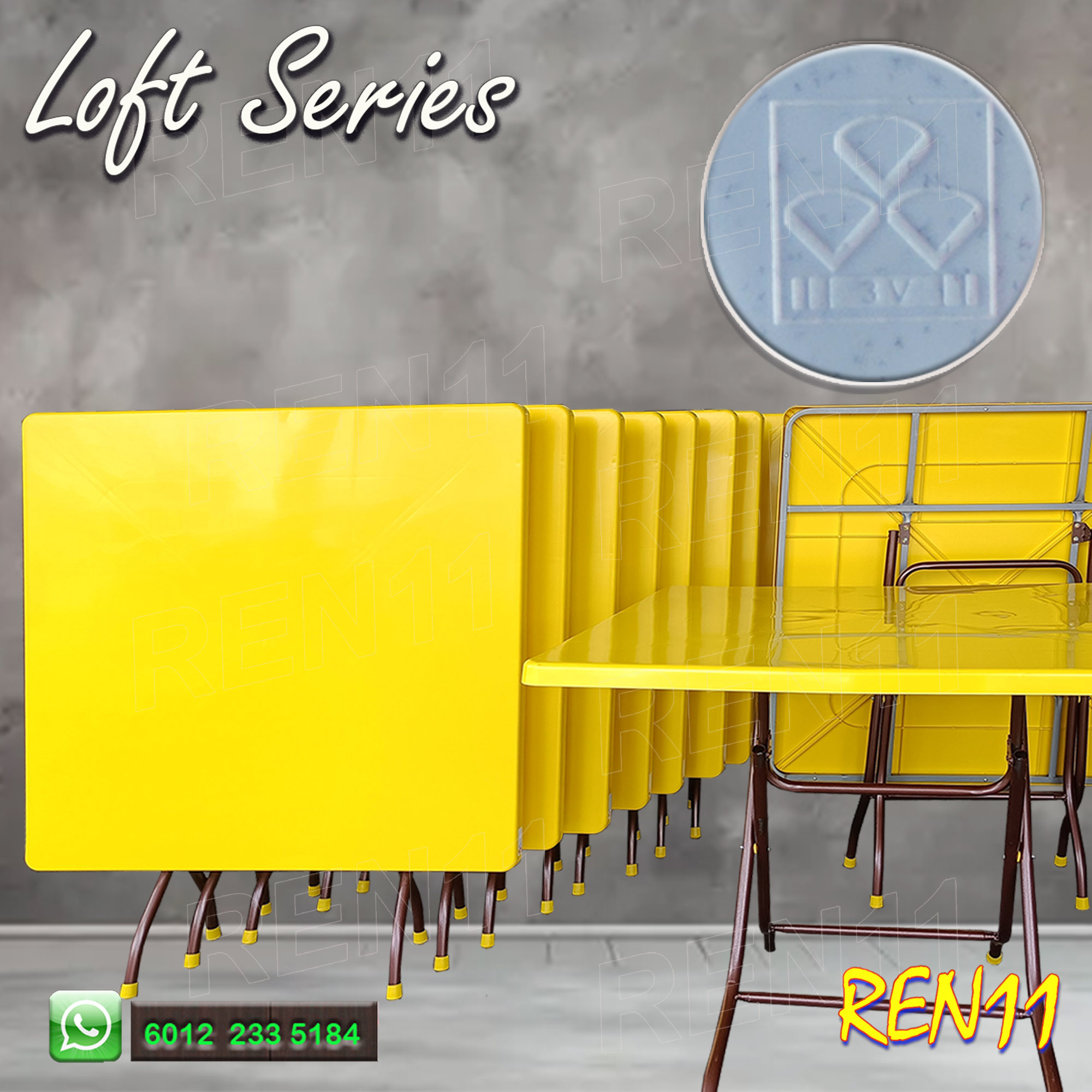 3V Square Foldable Plastic Table - Grad A Original with Logo (not 2 B ...