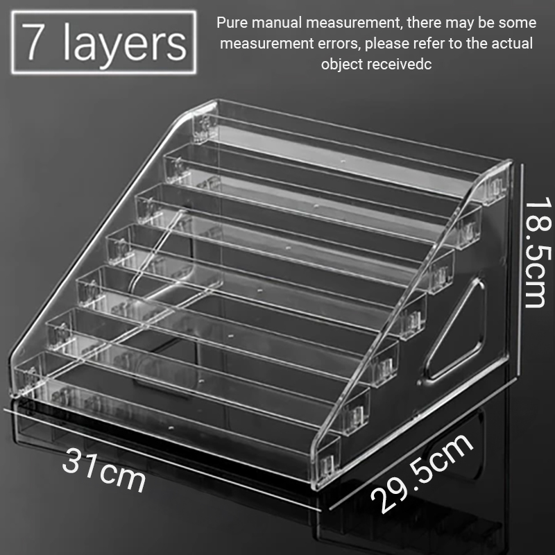 7 Layer Nail Polish Gel Display Rack Manicure Tools Acrylic Nail Polish ...