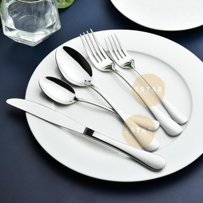 5STAR Extra Thick Cutlery Hotel Quality Stainless Steel Spoon Fork Tea ...