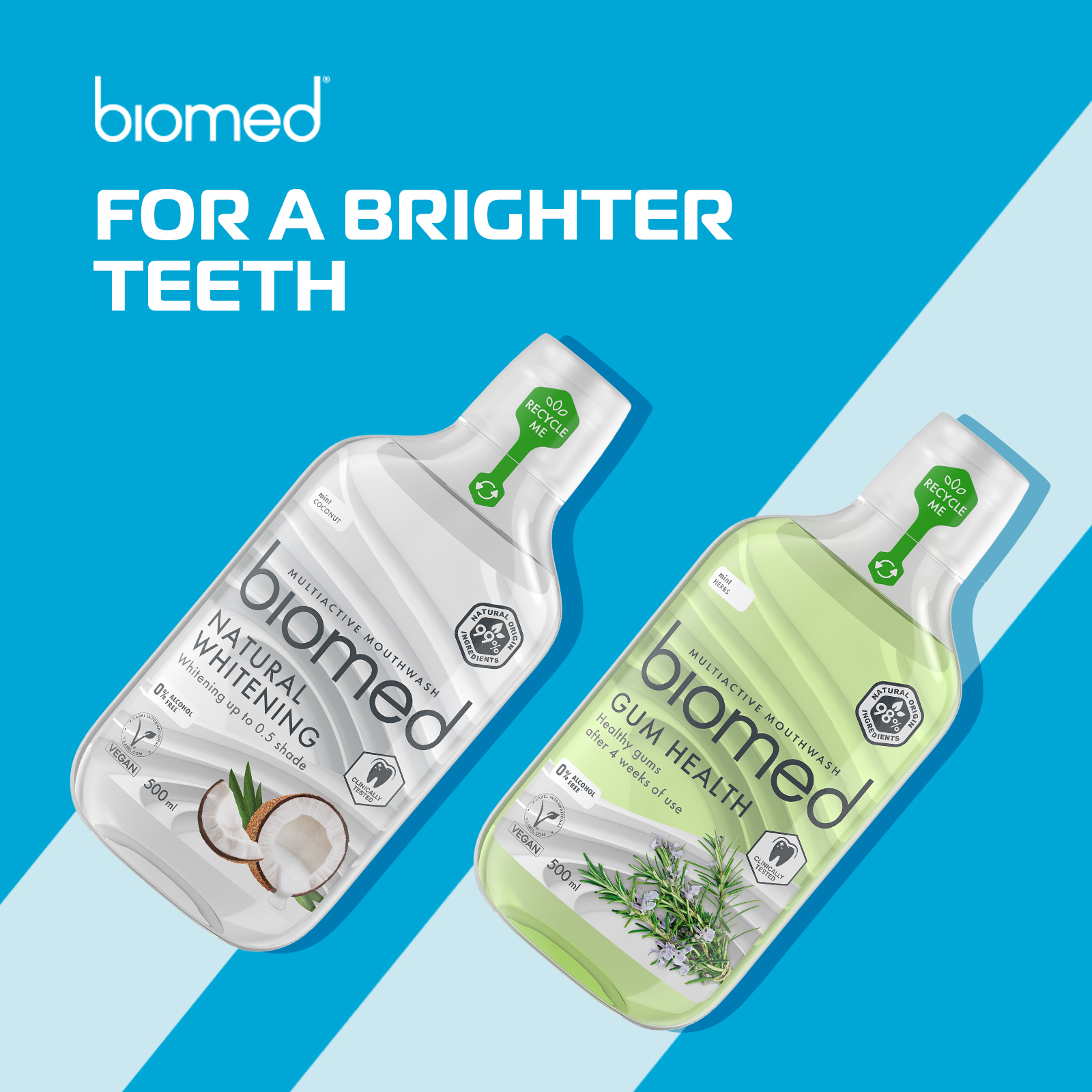 Biomed Superwhite Mouthwash, Fluoride Free (500ml)| Pencuci mulut 漱口水 ...