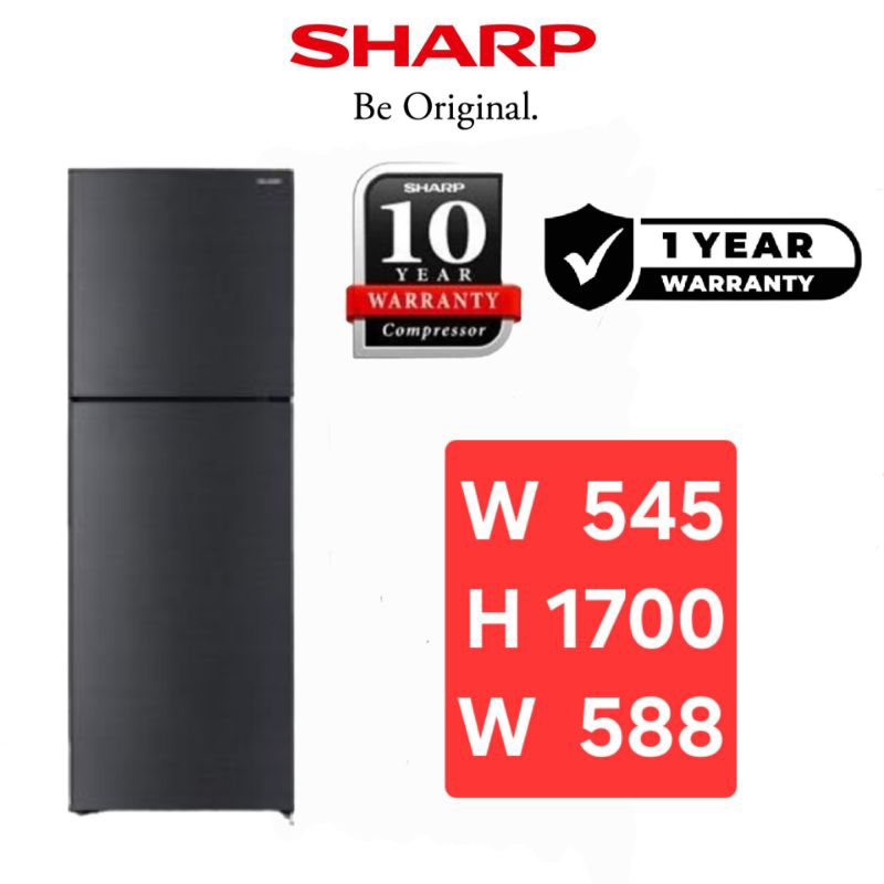 FREE SHIPPING NEW SHARP 2Door Refrigerator SJ327MDS AG+ Nano-Deodorizer ...