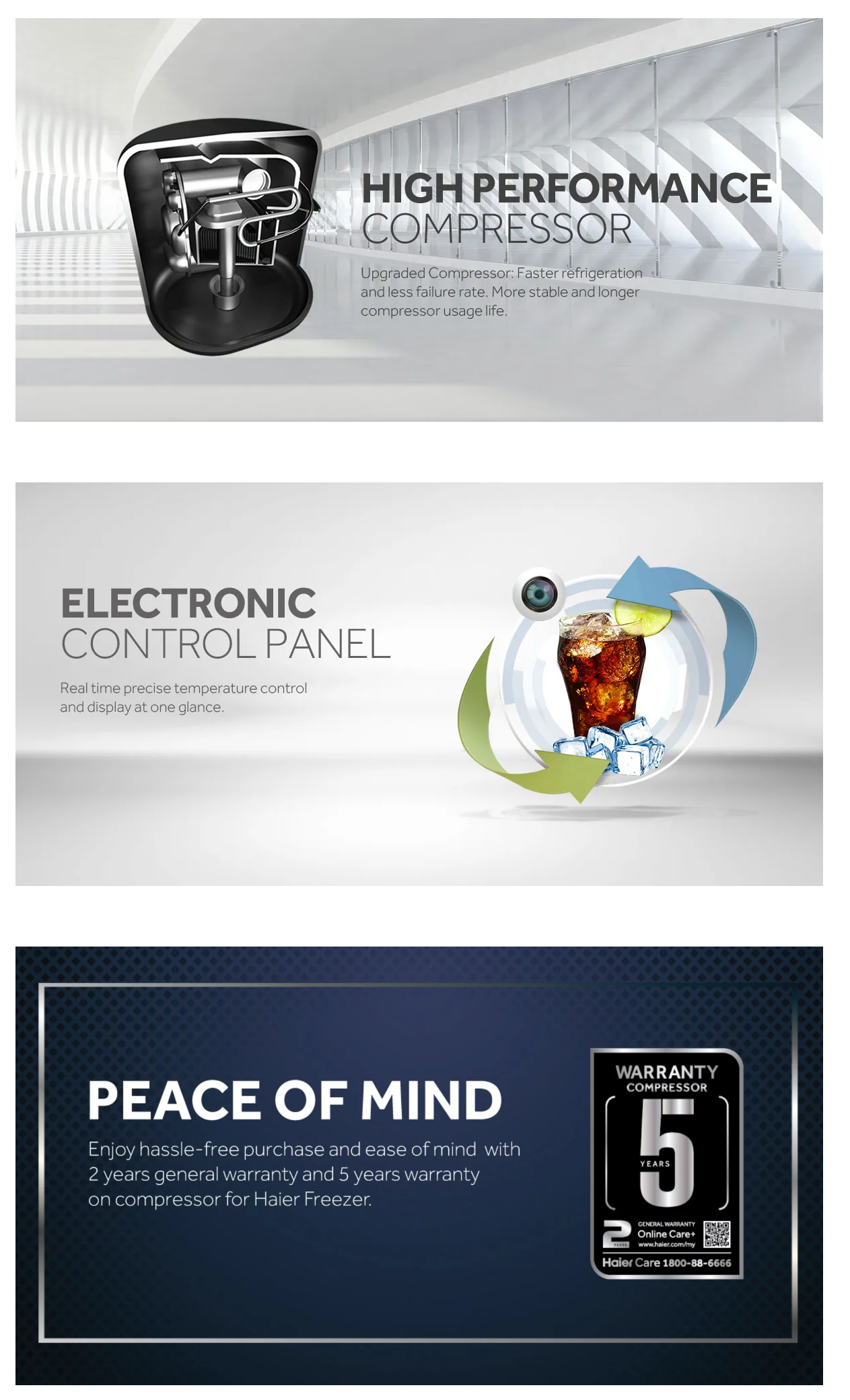 Haier 215L / 320L Hollow Tempered Glass Showcase Chiller With Led Light ...