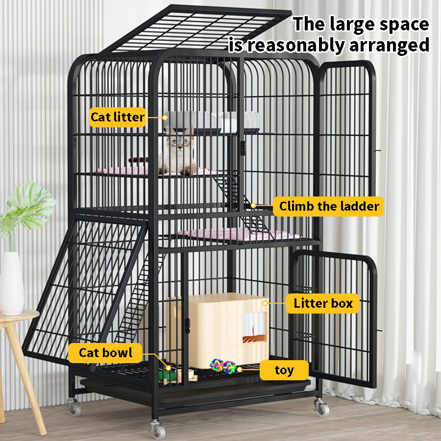 Cat Cage Large Sangkar Kucing Besar 2 3 Tingkat 4 Level 5Level Metal ...