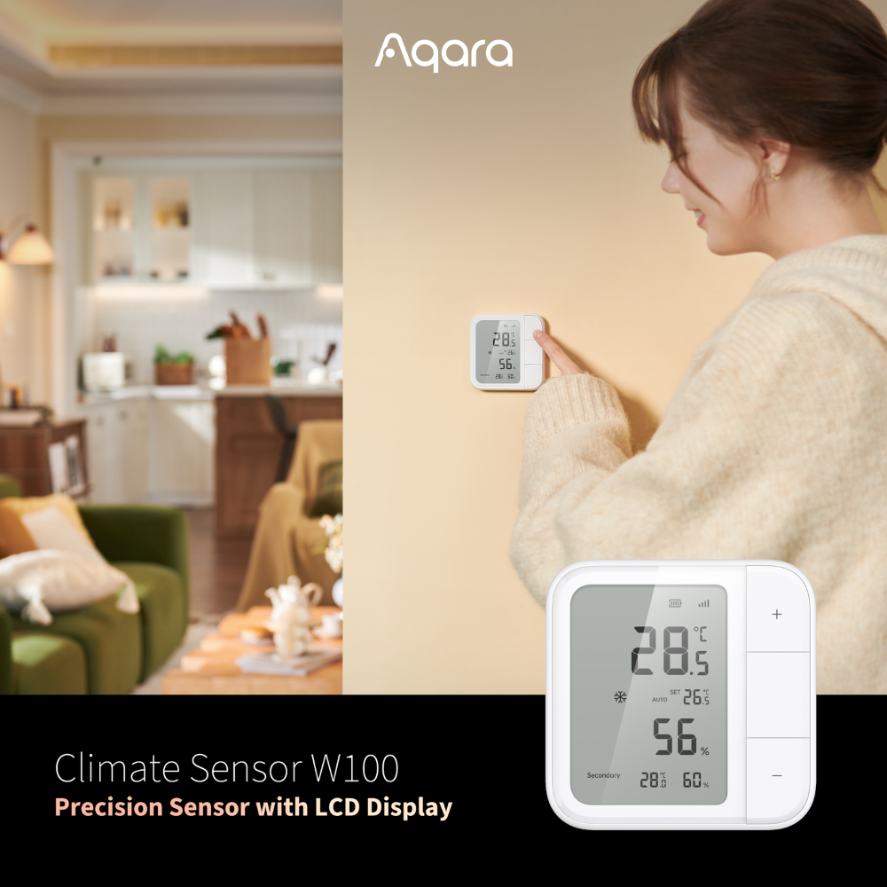 【New Launch】 Aqara Climate Sensor W100 | LDC Display | Google, Alexa ...