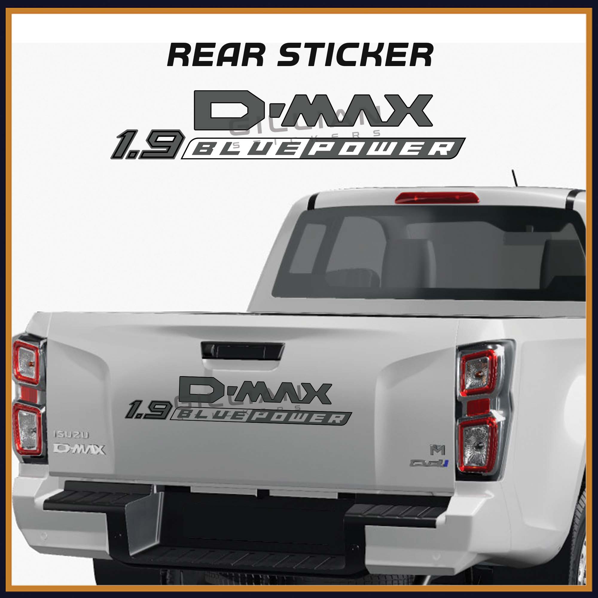 Car Sticker Original ISUZU Dmax Blue Power Body Side Front Rear Decal ...