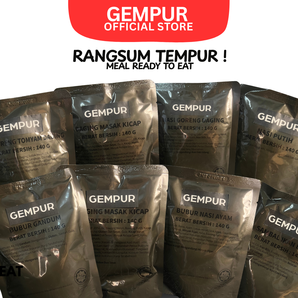 (NEW EXPIRED 2026) Gempur Meal Ready To Eat Rangsum Tempur Askar RTK ...