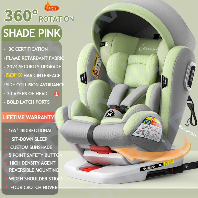 COD baby car seat 3 in 1 Comfort Adjust 0-12 years old Portable isofix interface infant car seat ...