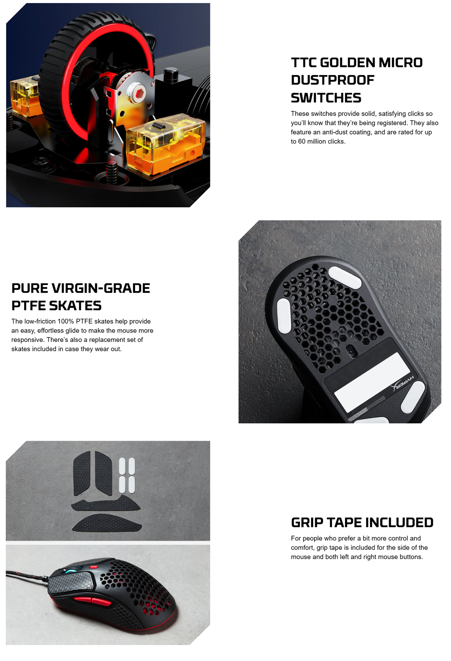 HyperX Pulsefire Haste Lightweight Wired Gaming Mouse with Ultra-light ...