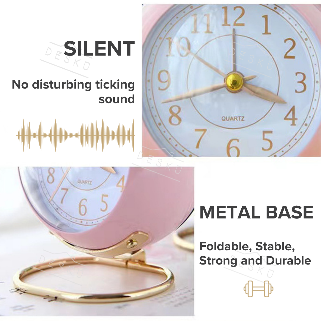 Ins Style Retro Table Clock Student Alarm Clock Simple Alarm Clock ...