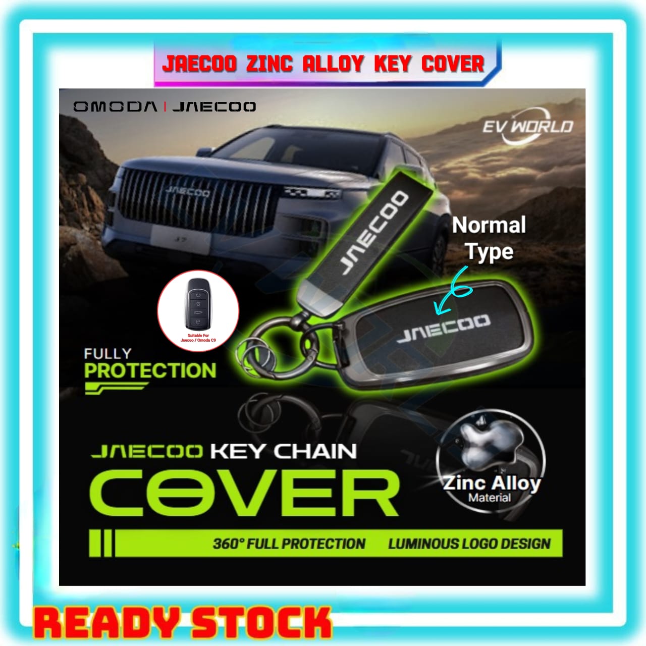 【J379 READY STOCK】 New Jaecoo J7 J8 Omoda C9 Luminous Key Cover Zinc ...