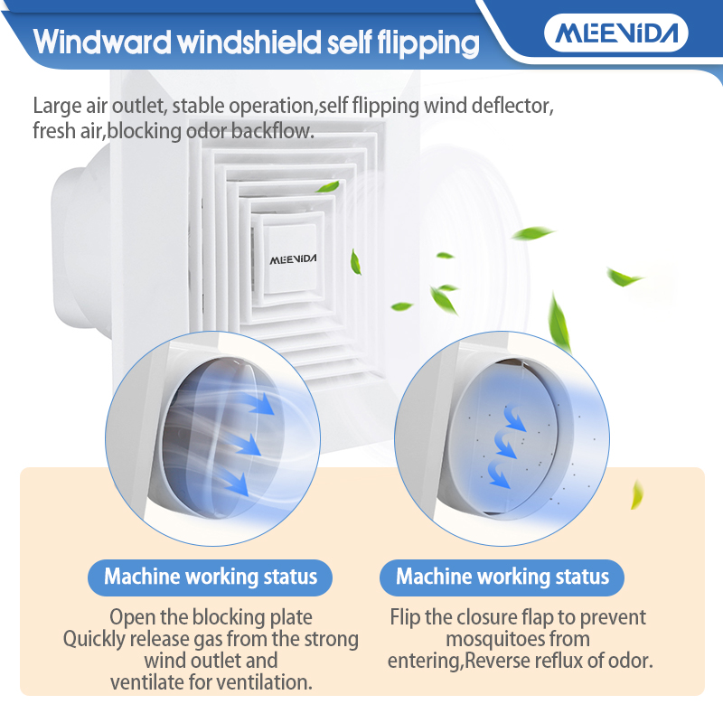 MEEVIDA 6/8/10/12" Household Wall Exhaust Fan Bathroom Kitchen Kipas ...