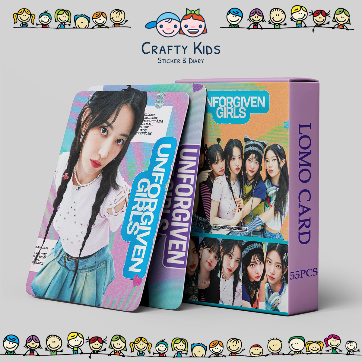55pcs LSF《FEARNOT - UNFORGIVEN》Purple Green LOMO Card Set Collection ...