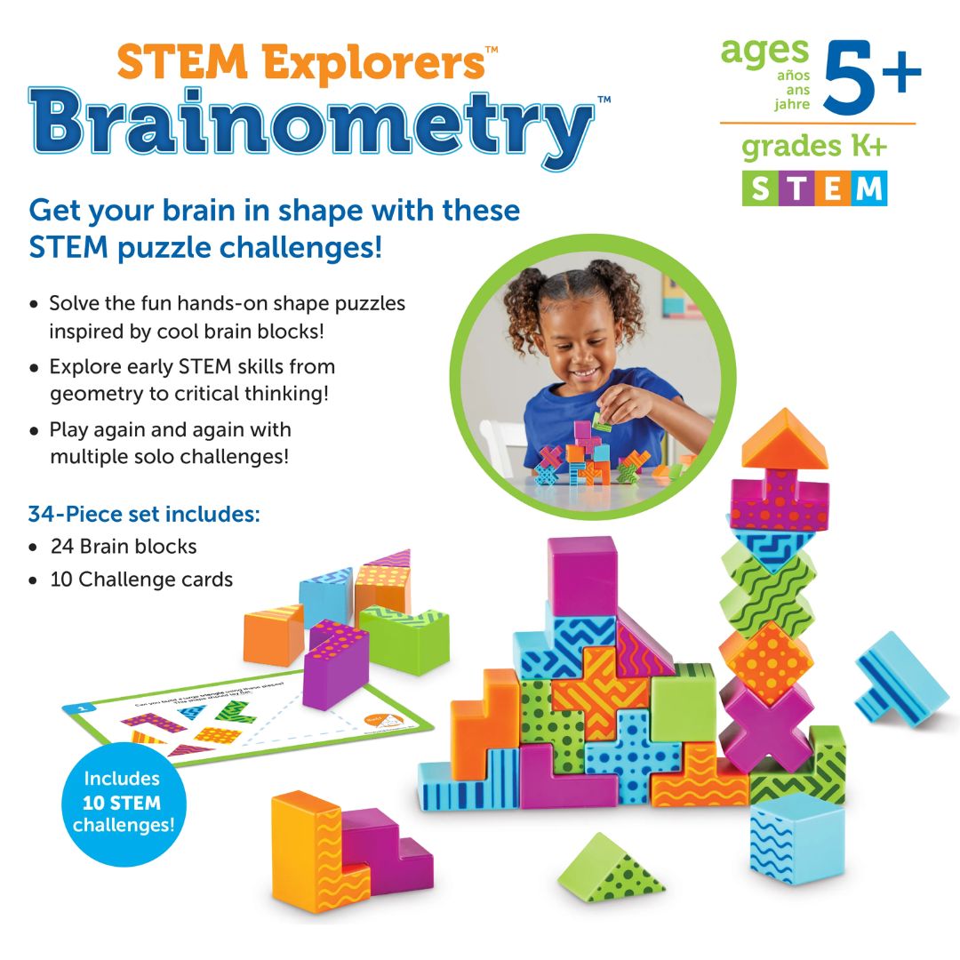 Learning Resources STEM Explorers Brainometry- Age 5+, STEM, Fine Motor, Shapes | Shopee Malaysia