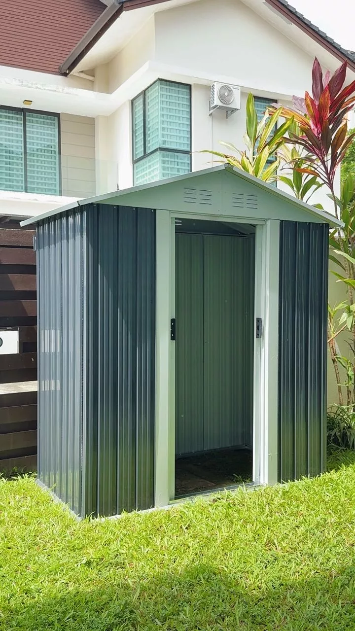 Outdoor garden Storage metal shed large backyard storage setor laman ...