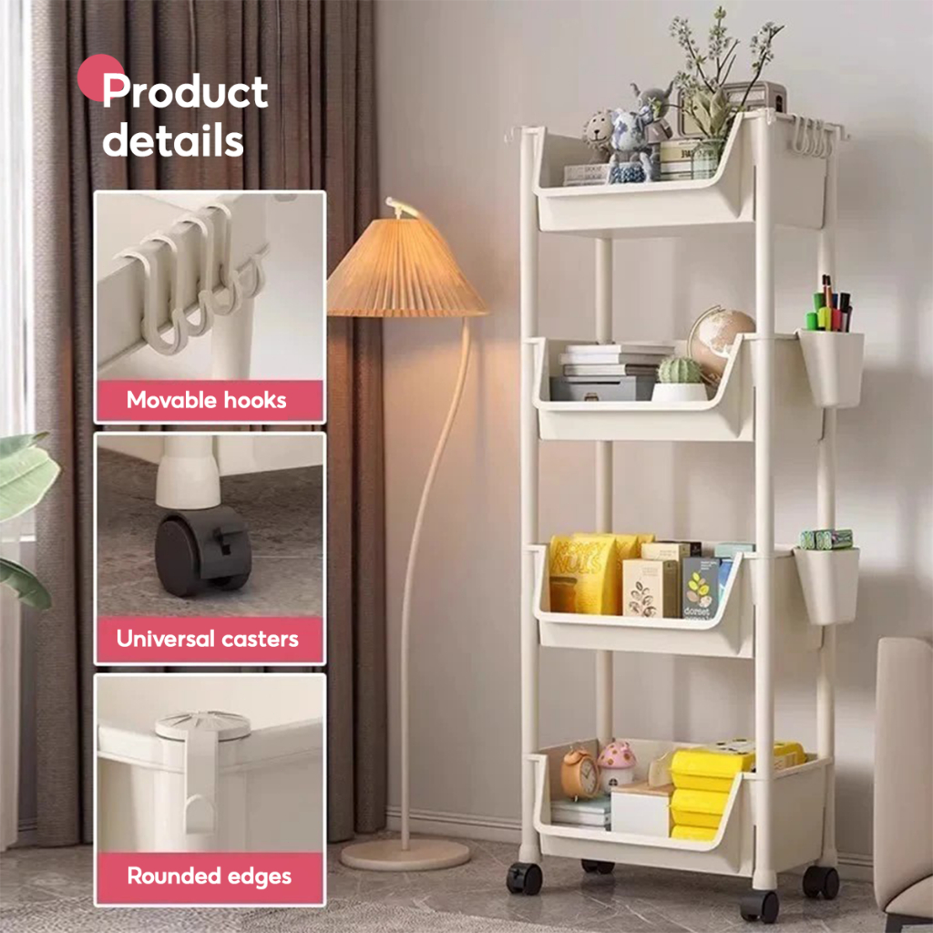 2/3/4 layer Storage Rack Trolley Multipurpose Home Multifunction ...