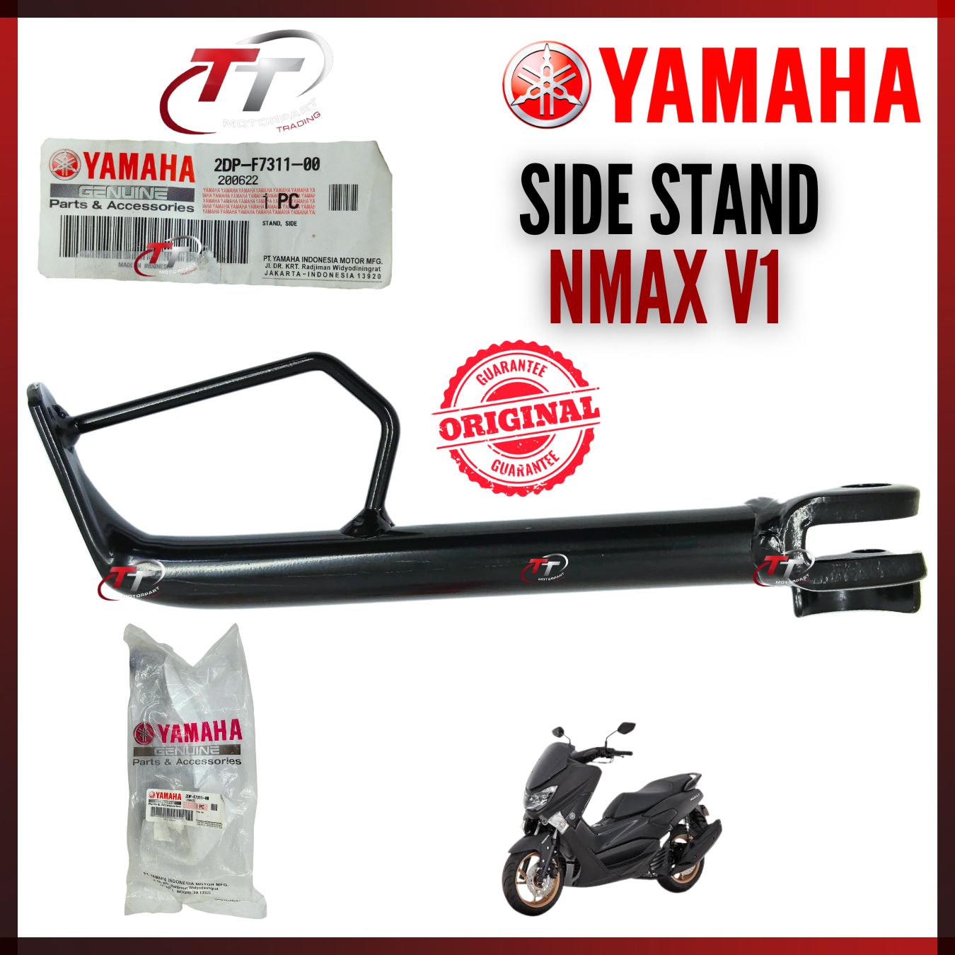 NVX155 NMAX V1-V2 155 NMAX155 NVX155 Side Stand Scooter Tongkat Tepi ...