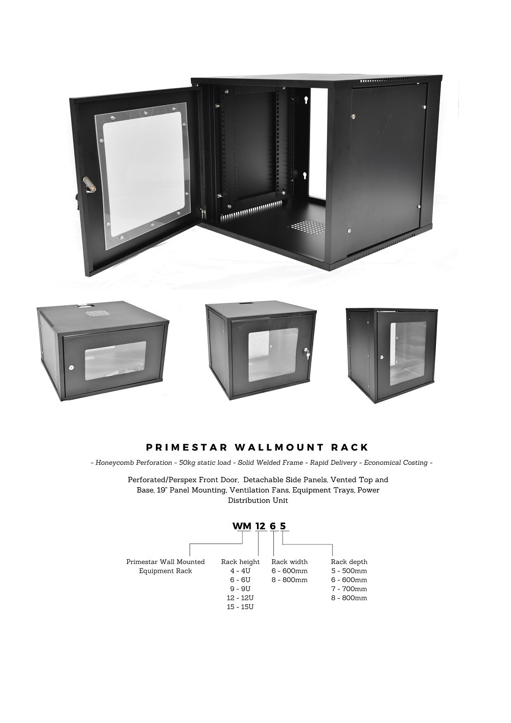 RackIT 15U Perforated Heavy Duty Server Rack - Ready Assembled 15U ...