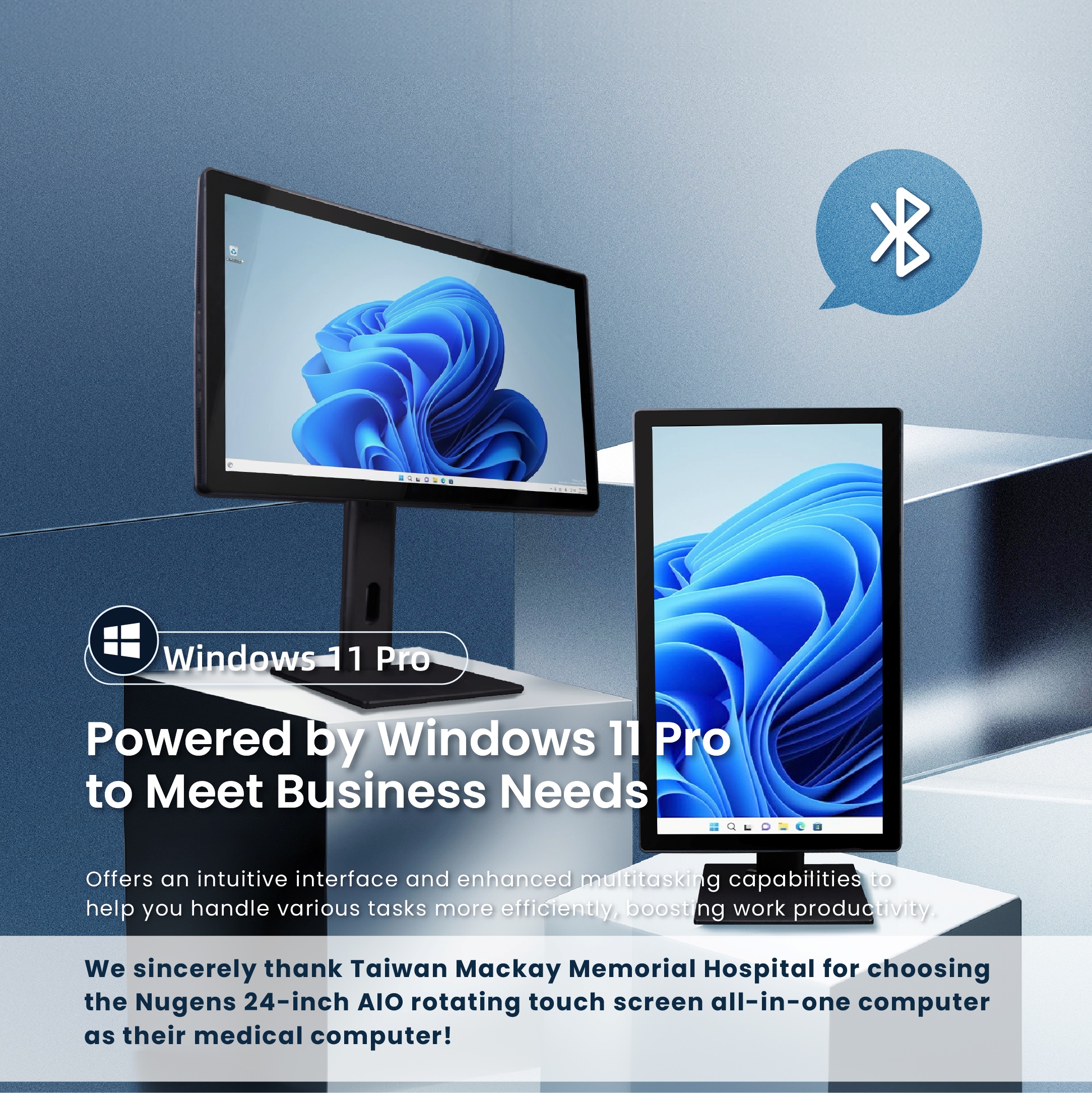 Nugens 24 inch Rotatable Adjustable All-in-One Touch PC Windows PC | Shopee Malaysia