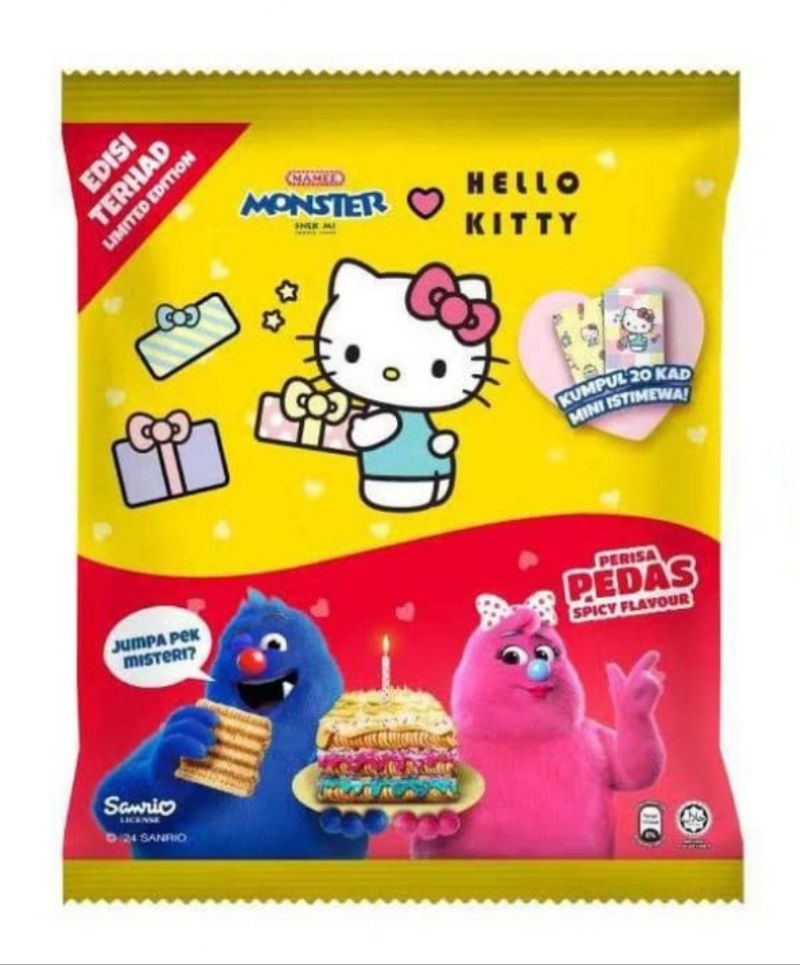 Mamee Monster x Hello Kitty Family Pack Spicy (8x25g) NATIONWIDE ...