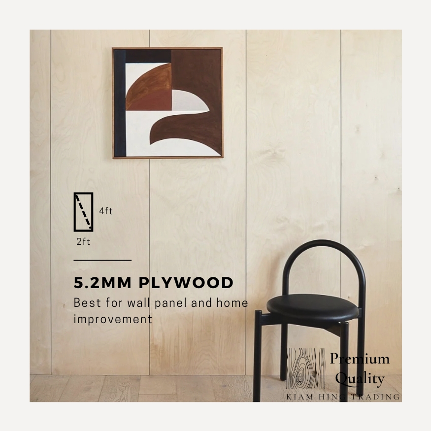 5.2mm Plywood (2ft x 4ft) DIY board sheet | timber panel wood | plywood ...