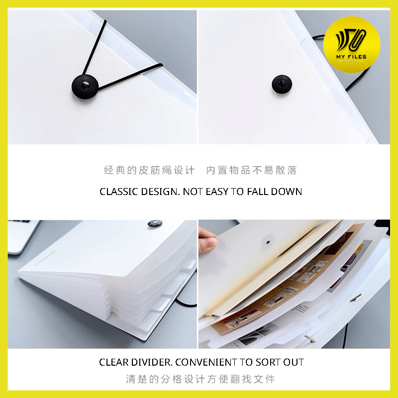 8 Pocket 12 Pocket A4 Expanding File Multilayer Grid File Folder ...