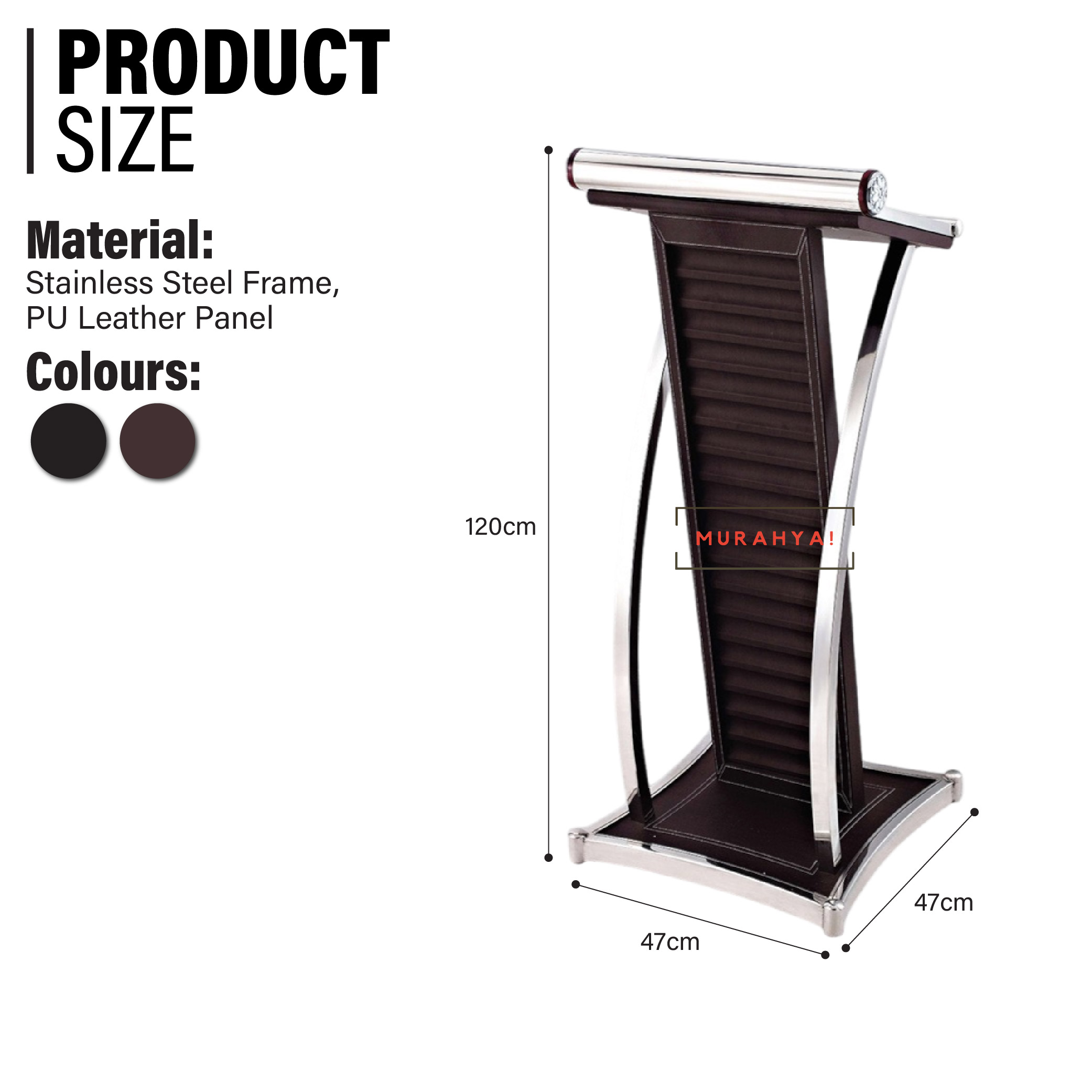 Podium Rostrum Lecterns Stainless Steel Speaking Podium Presentation ...