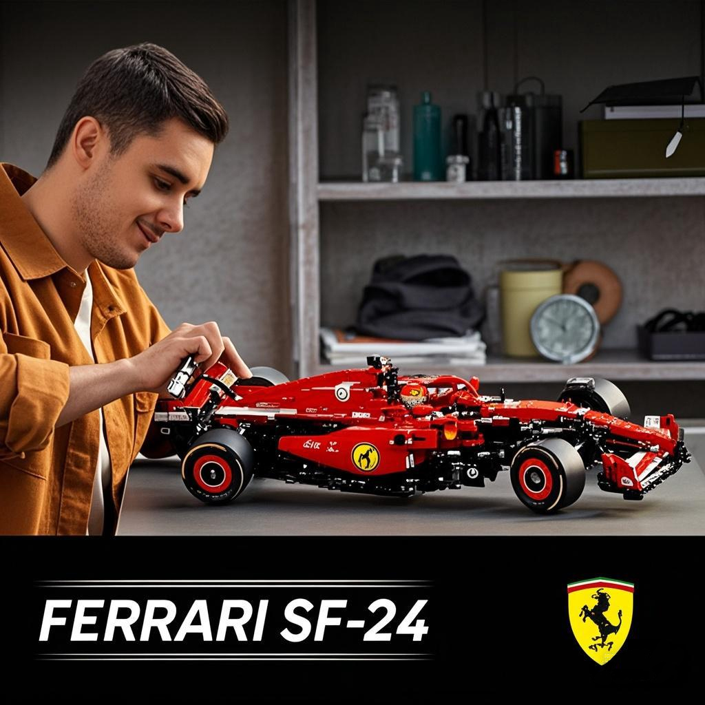24H MY SHIP f1 ferrari sf24 Building Block DIY Mercedes Amg Technic Set ...