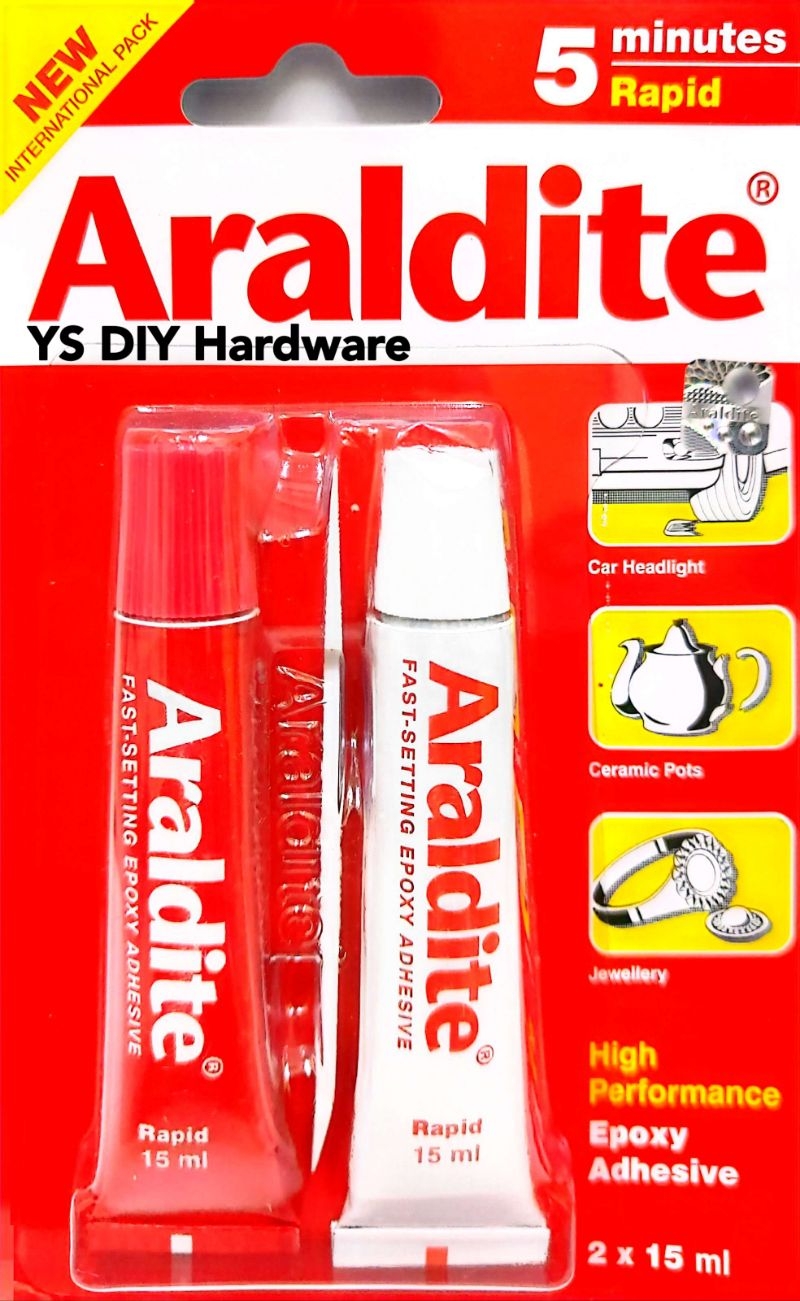 ARALDITE RAPID CRYSTAL 5 MINUTES HIGH PERFORMANCE EPOXY ADHESIVE GLUE ...