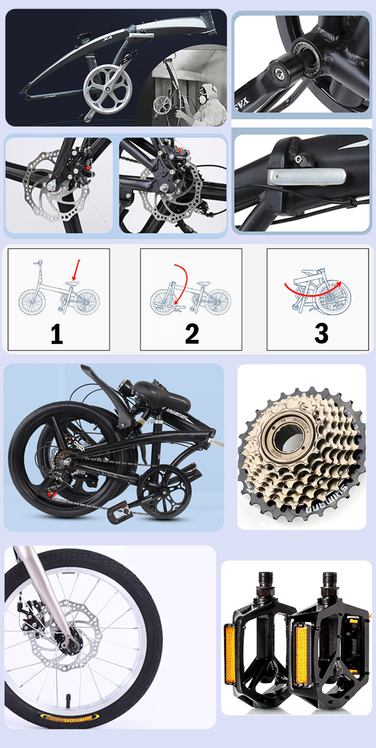 ELFOLD / VELCO 20-inch folding bike Basikal Lipat suitable for height ...