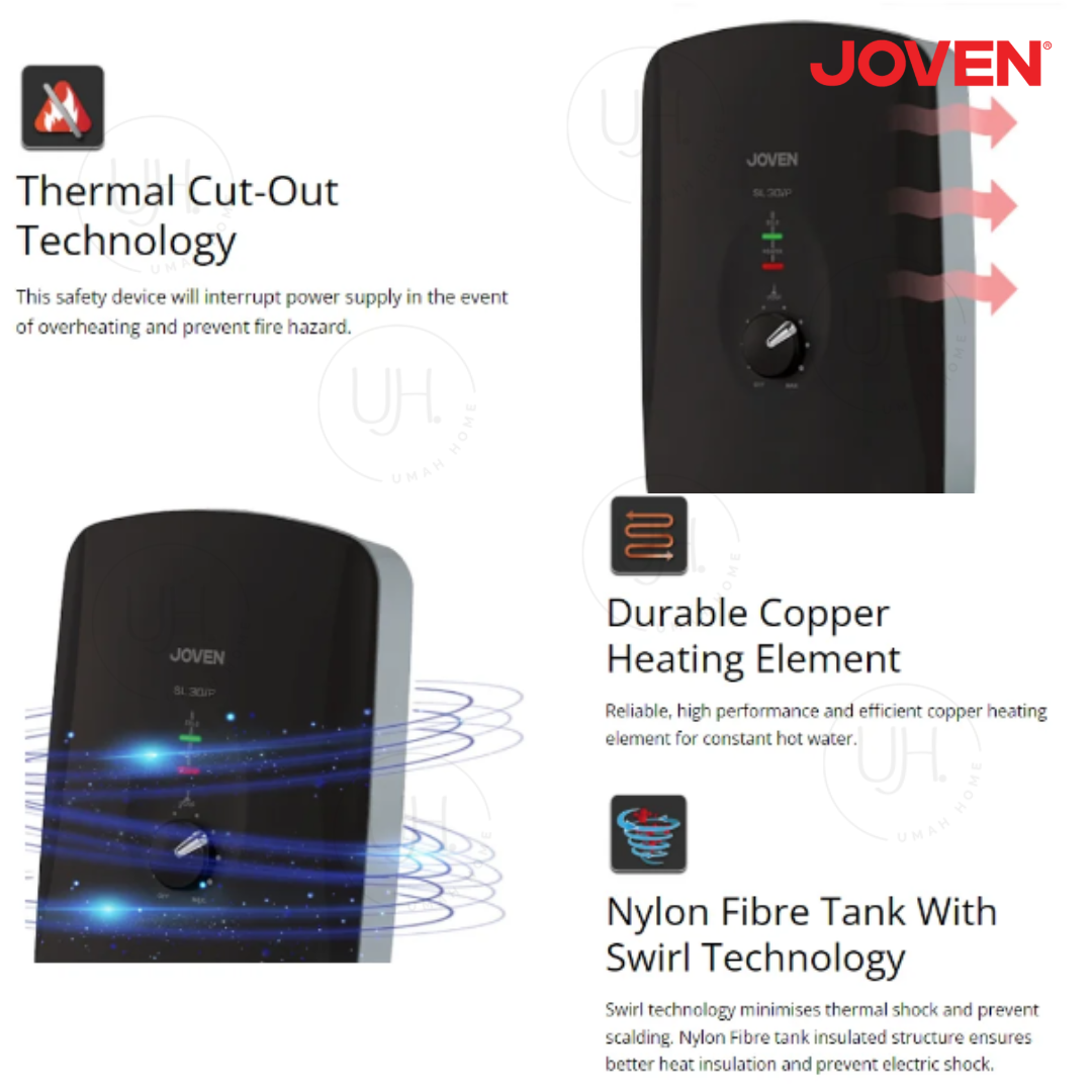 FREE SHIPPING JOVEN Water Heater Inverter DC PUMP shower set BLACK ...