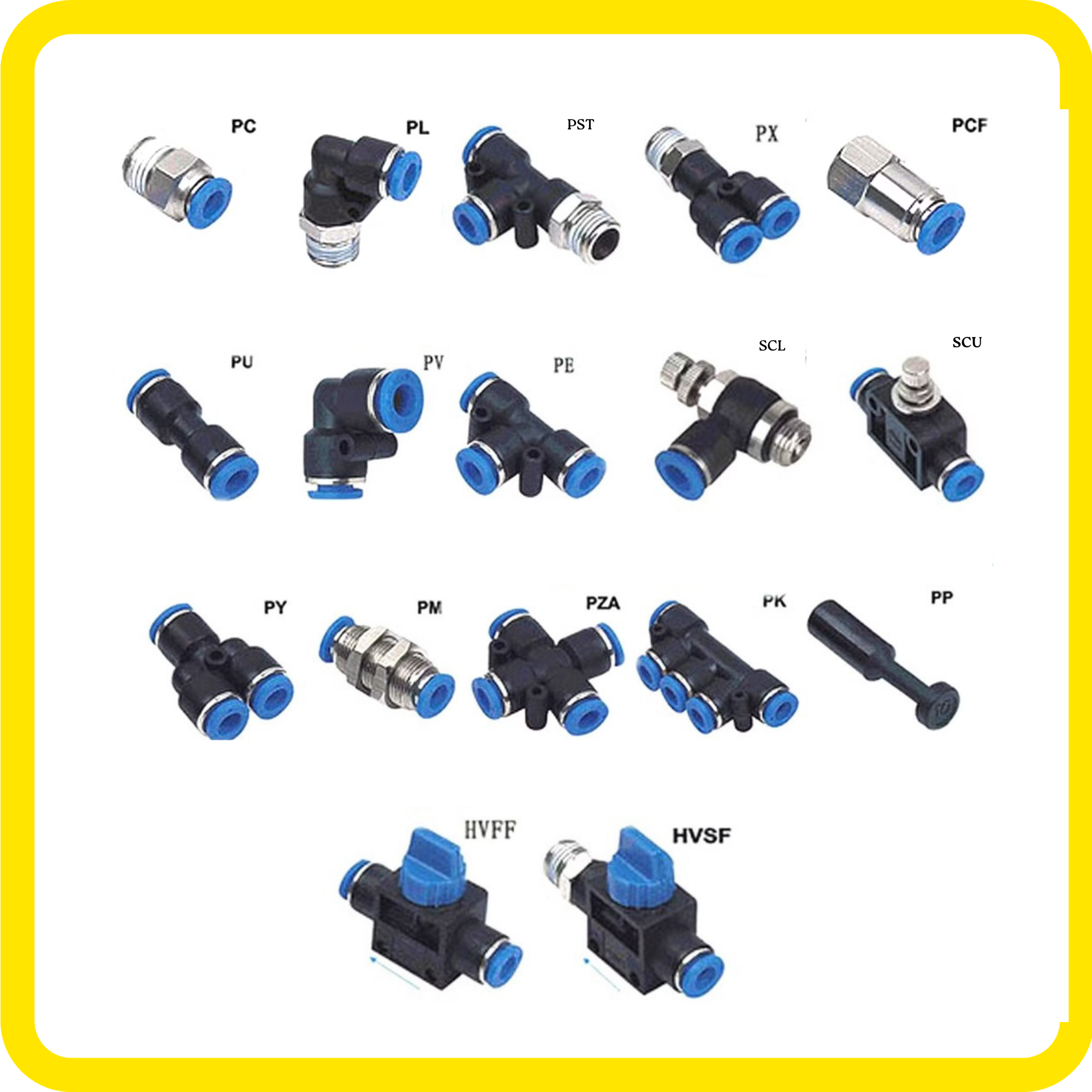 10 Pcs PE Pneumatic Tee Air Fitting Tee Connector Push In Push Lock ...