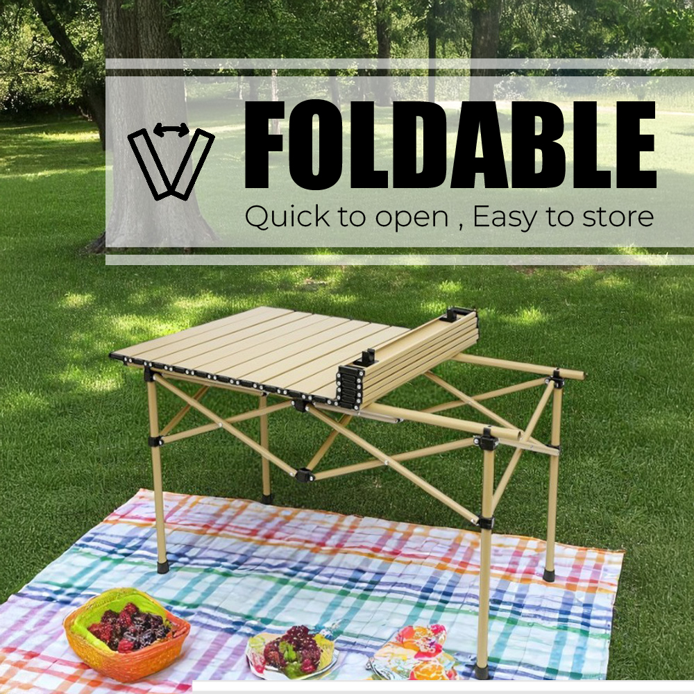 Camping Table set Meja Lipat Portable Outdoor Foldable Meja Camping ...