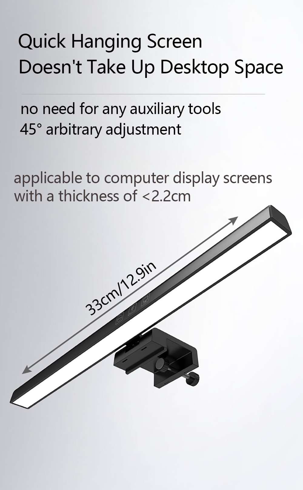 【Local Delivery】Goluck 50cm Computer Screen Monitor Hanging Light Touch ...