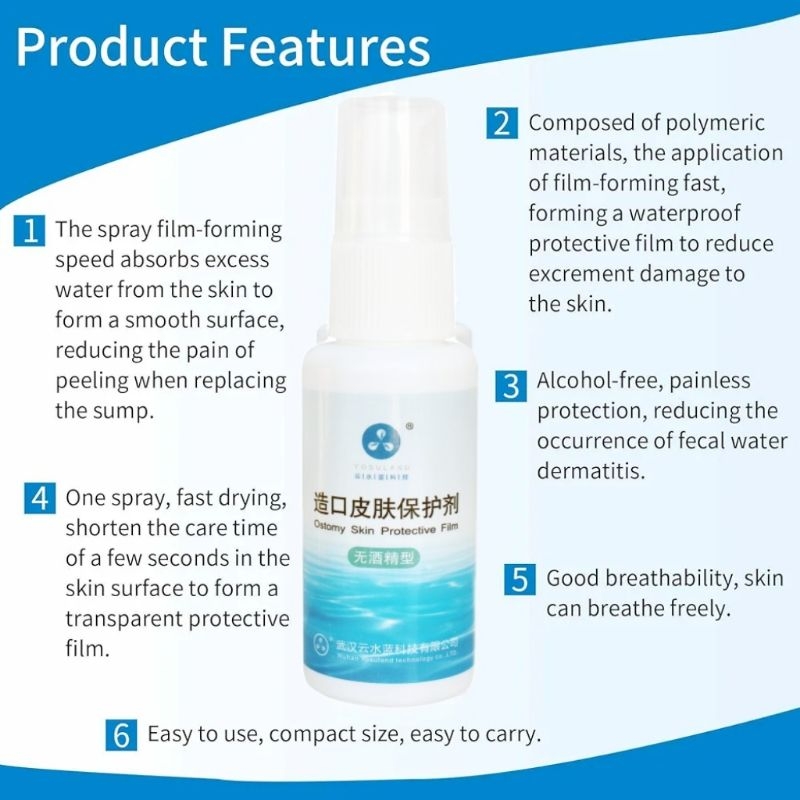 (50ml) Stoma Skin Barrier Protective Film Spray to avoid skin ...