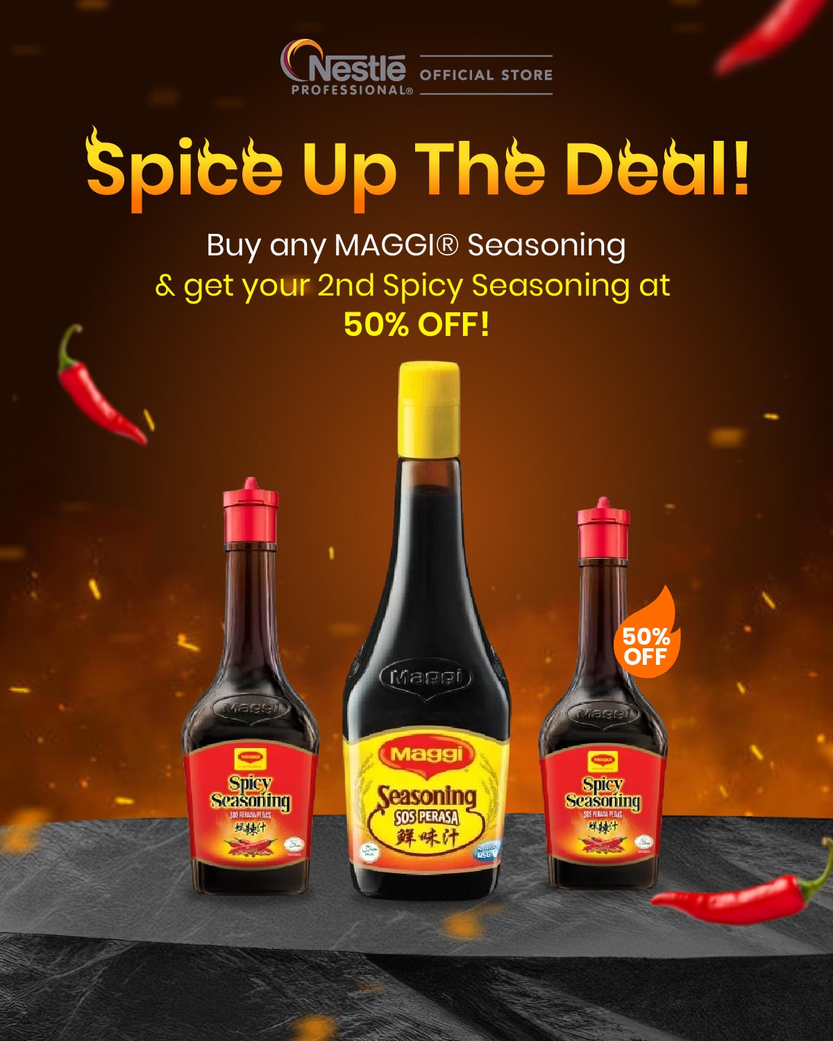 MAGGI Seasoning Perasa Makanan - 800ml/ Spicy Seasoning - 400ml ...