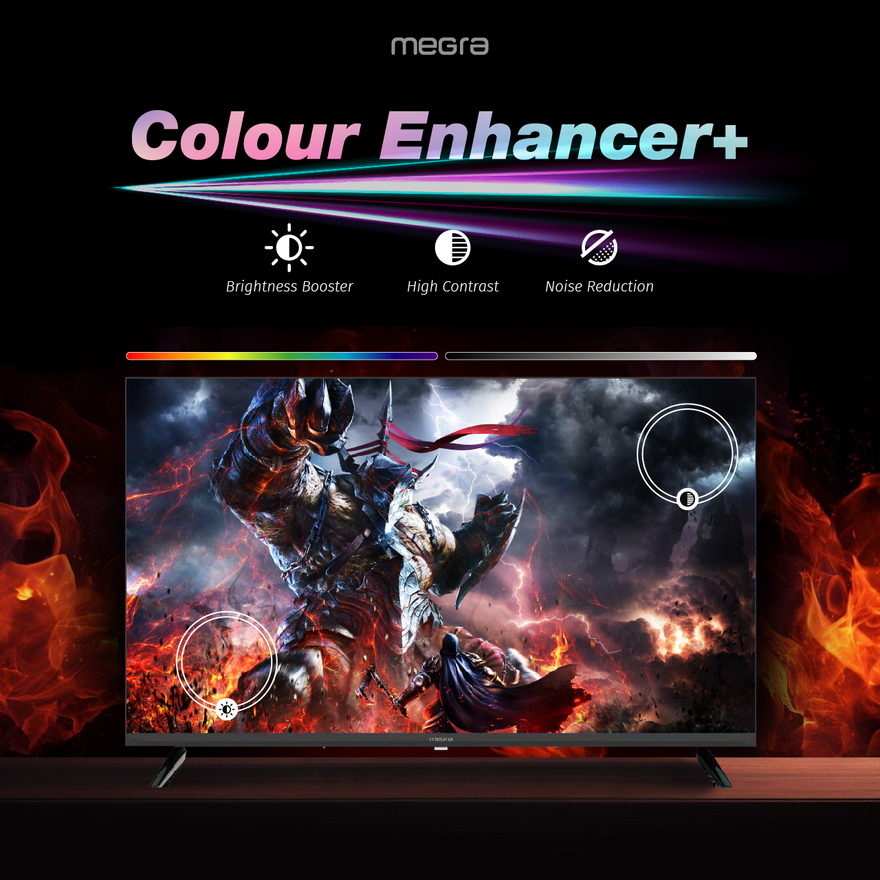 MEGRA TV 32 Inch Smart TV With Netflix Licensing TV LED Smart ...
