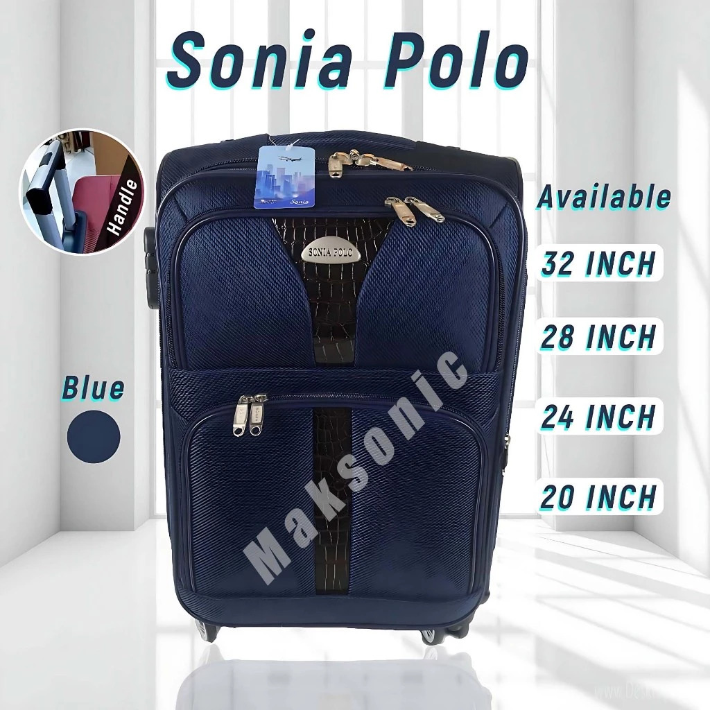 Sonia Polo Luggage Trolley Bag 32" | Luggage Bag Travel | Soft Shells ...