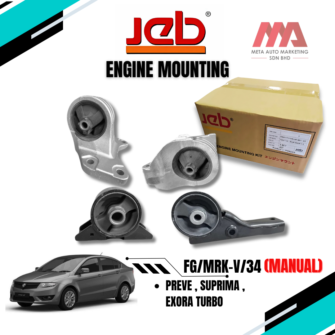 JEB ENGINE MOUNTING SET (4IN1) PROTON PREVE,SUPRIMA,EXORA TURBO (AUTO ...