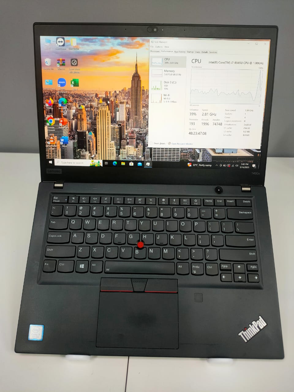 Lenovo ThinkPad T-490s 14'' FHD, 8th Gen, Intel Core i7-8565U@1.8Ghz ...