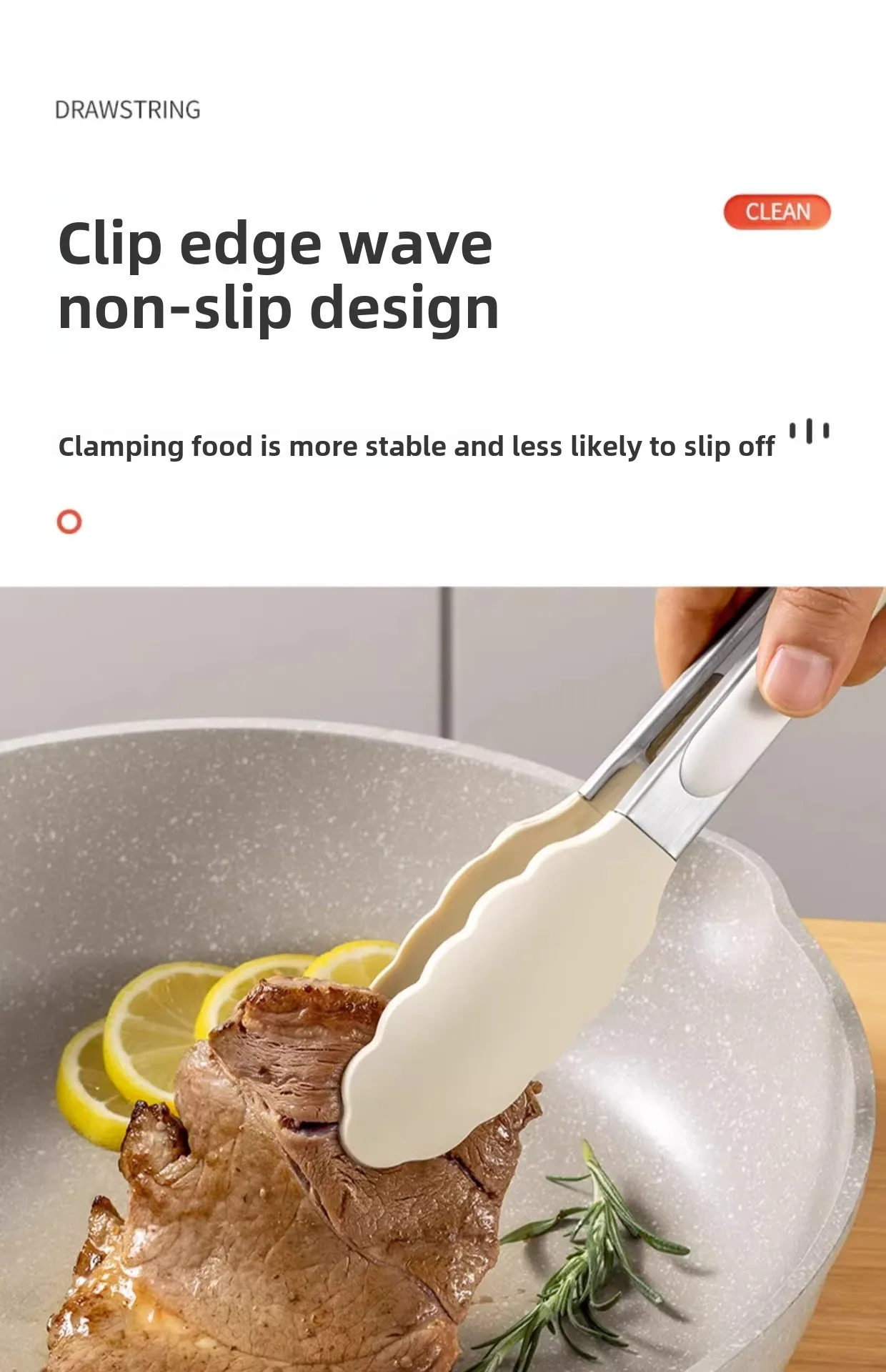 Silicone Food Tongs Kitchen Tongs Utensil Cooking Tong Clip Clamp ...