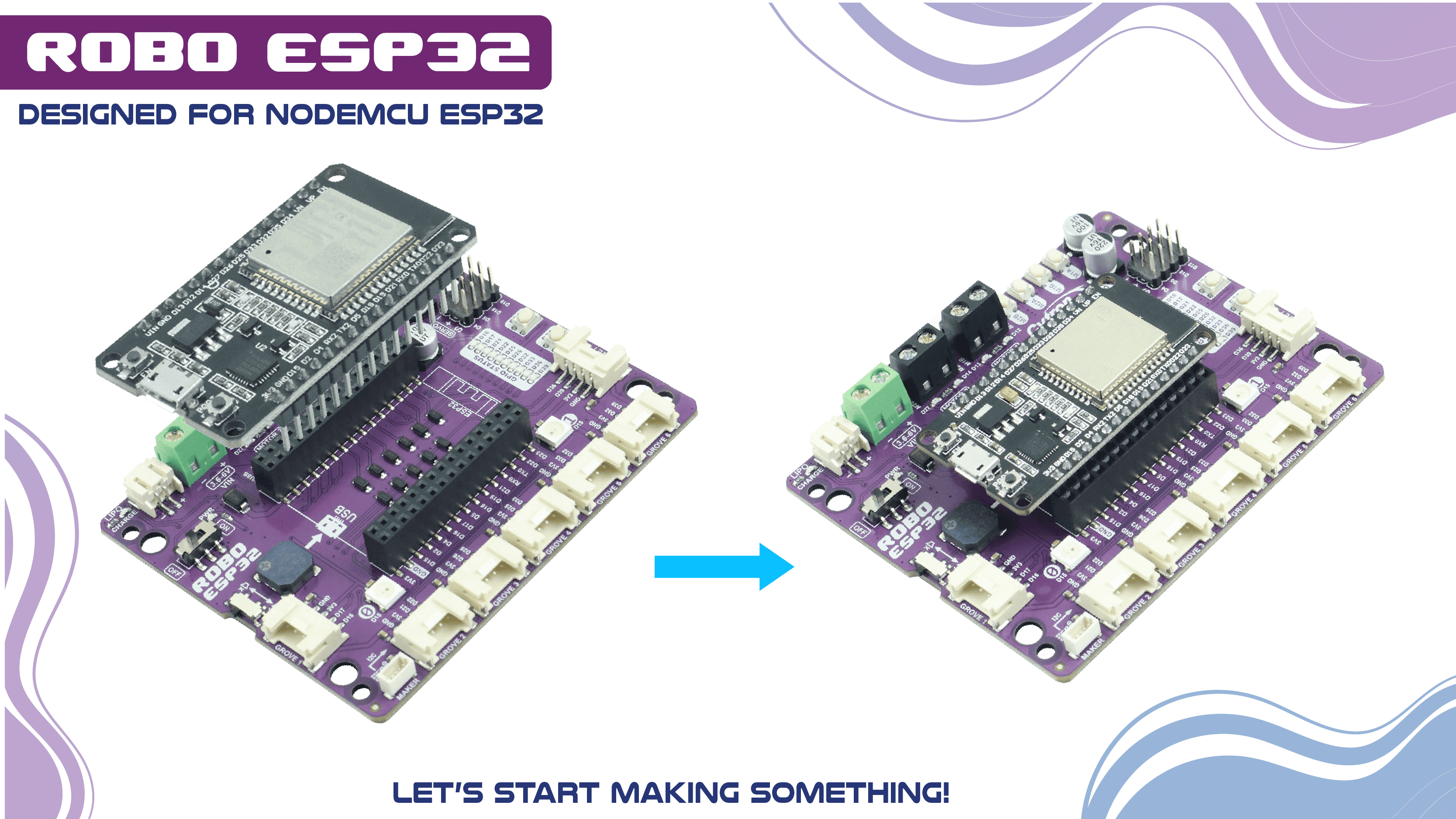 NodeMCU ESP32 WiFi Bluetooth Starter Board for IoT Project Internet of ...