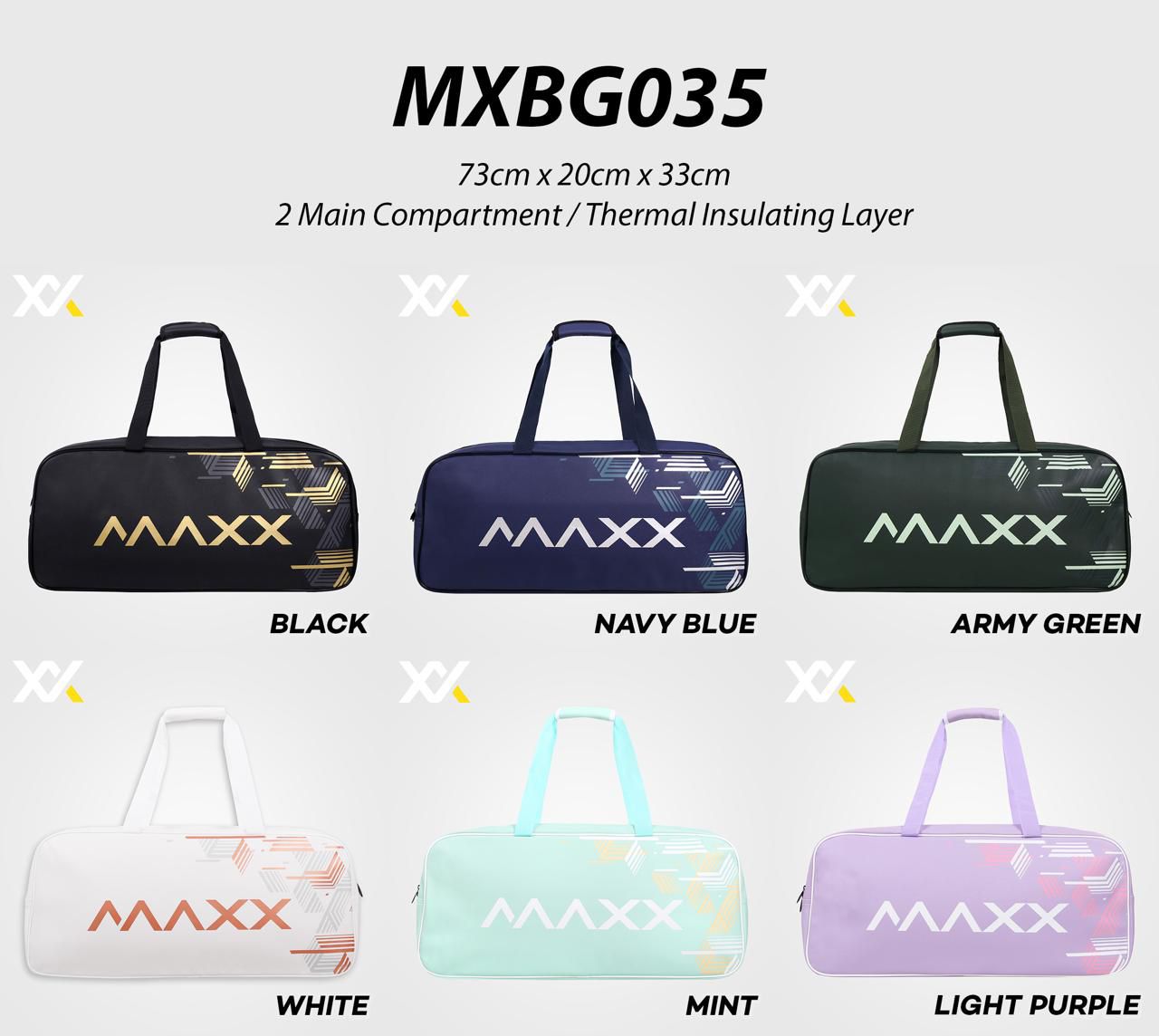 MAXX Tournament Racket Bag MXBG035 (FREE GRIP) | Shopee Malaysia