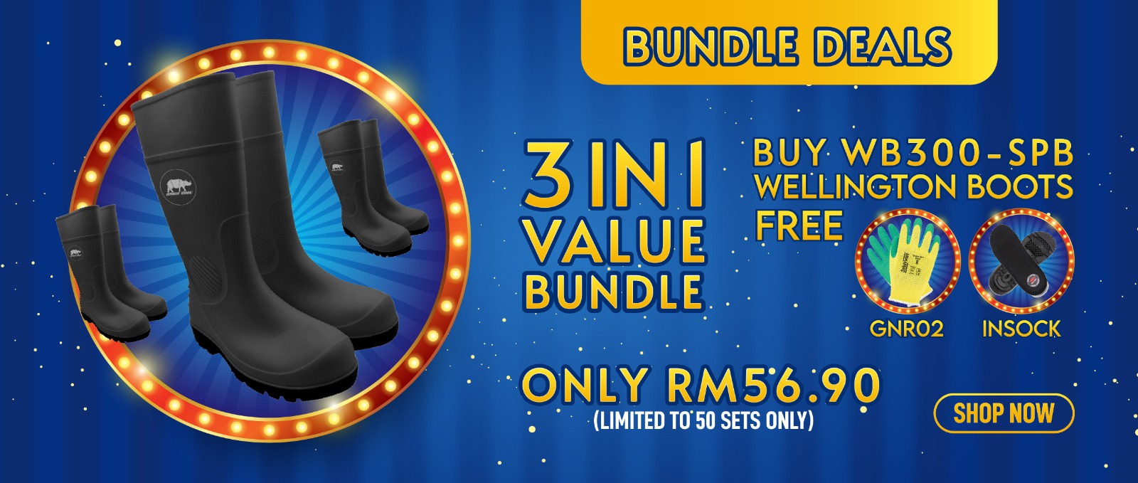 RHINO SHOE WB300-SBP Valuemax Safety Wellington Boots | Eco Material ...