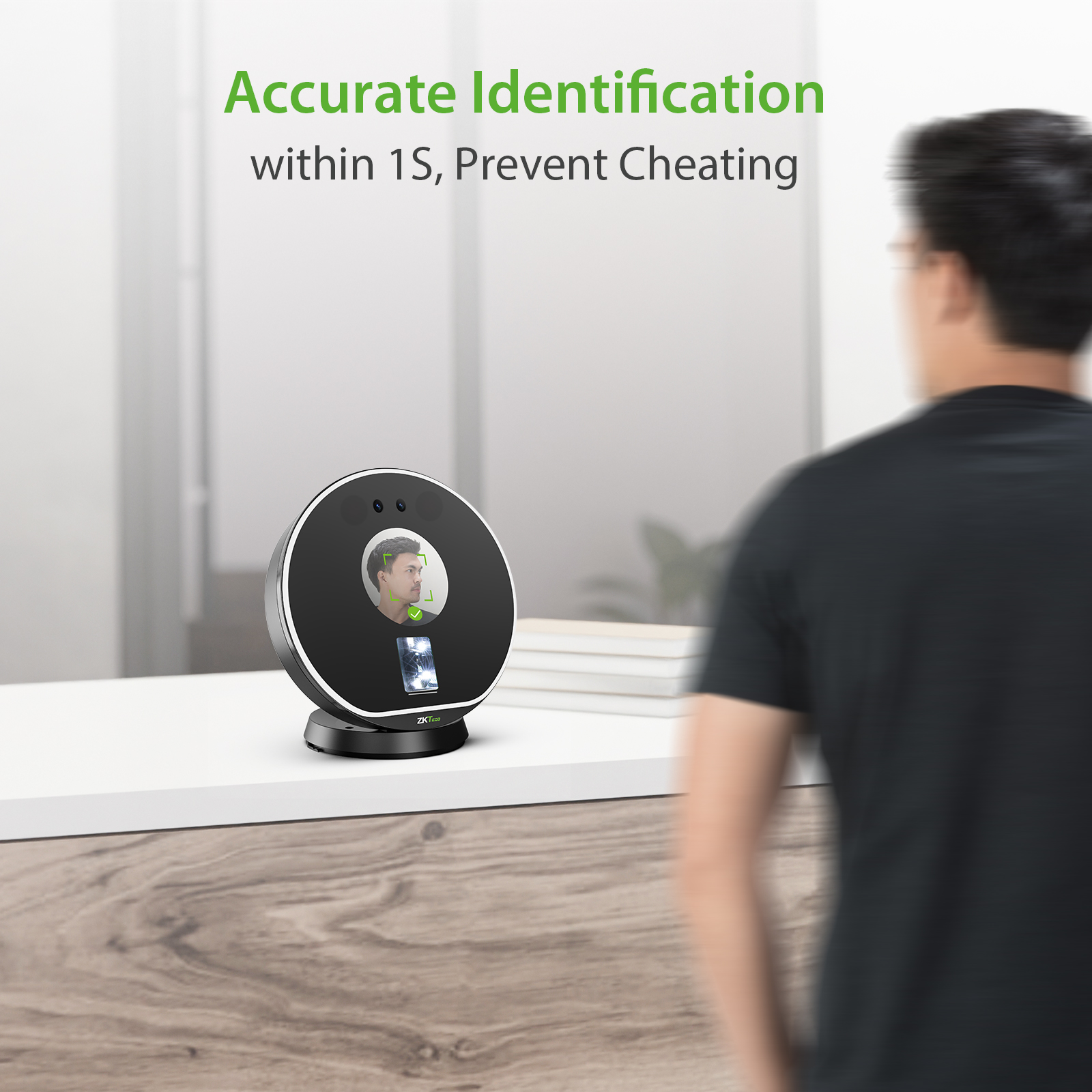 ZKTeco 3-in-1 Face Attendance Machine Biometrics Time Clock Punch Card ...