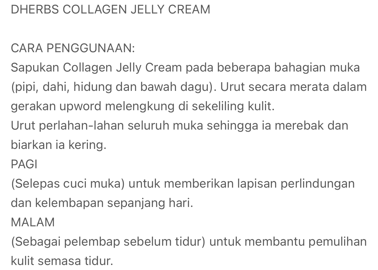 DHERBS AS COLLAGEN JELLY CREAM｜ORIGINAL HQ | Shopee Malaysia