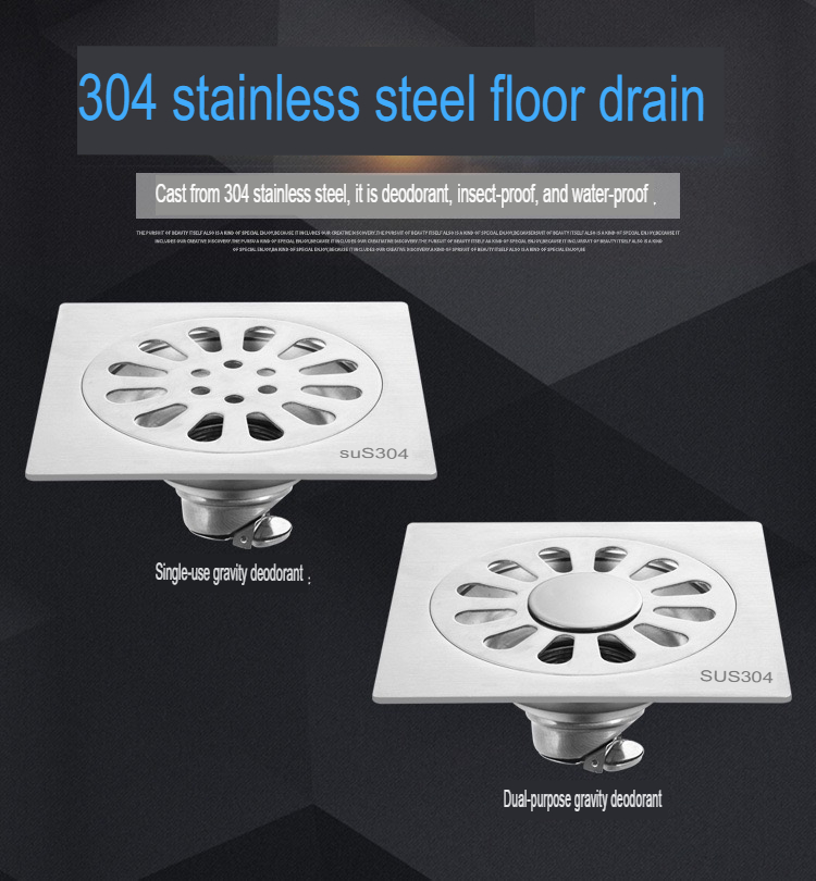 Bathroom 4 Inch 6 Inch INDOOR OUTDOOR FLOOR TRAP Floor Grating W/Filter ...