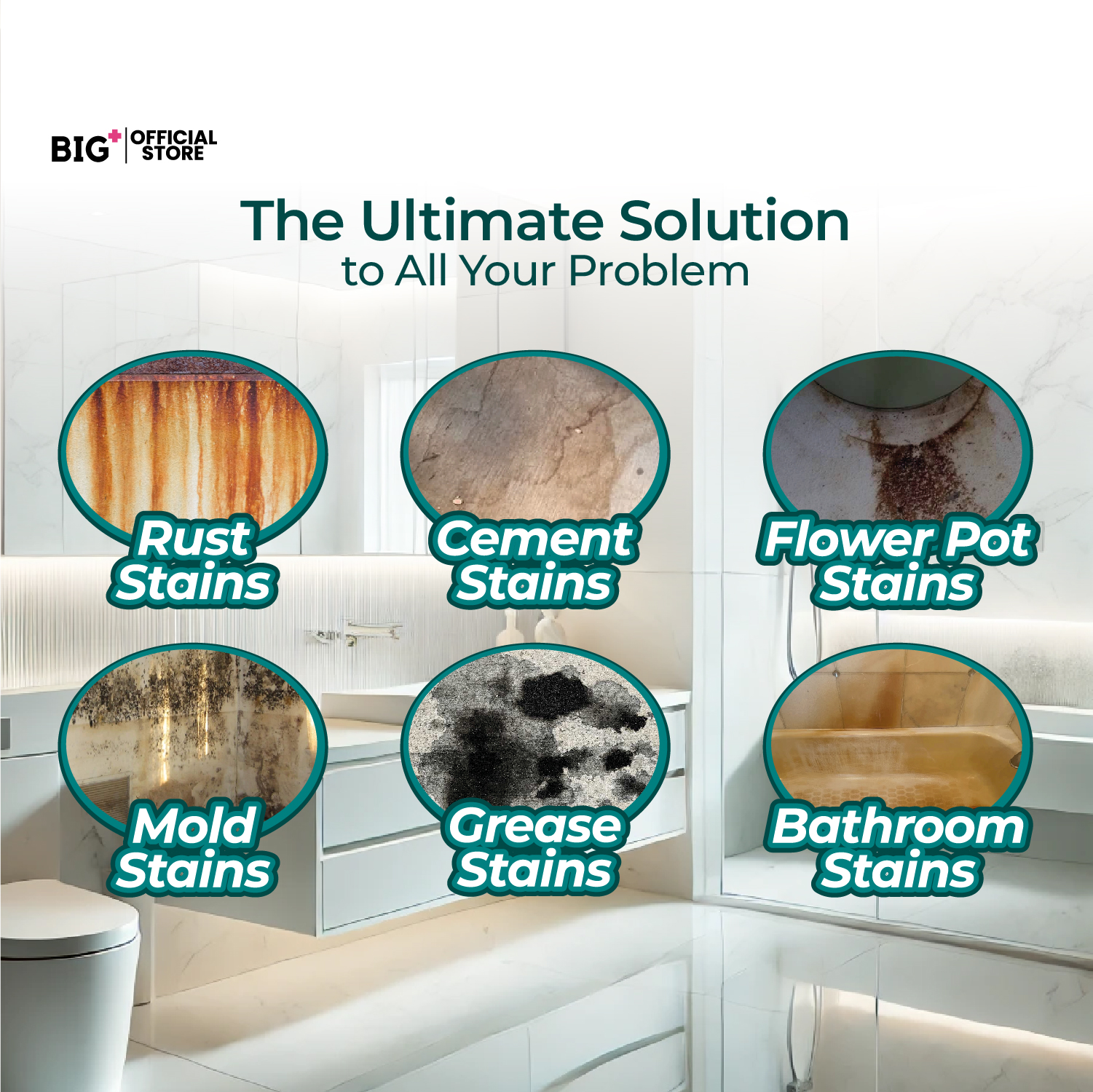 【Ready Stock】Heavy Duty Stain Remover Mosaic Toilet Cleaner Remove ...