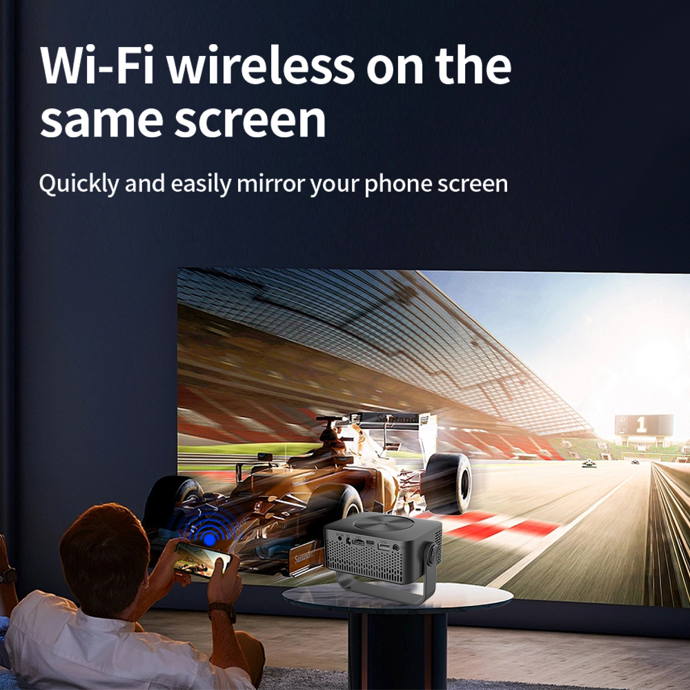 Mini portable M60 projector I0S/Android phone wireless screen HDMl TV ...