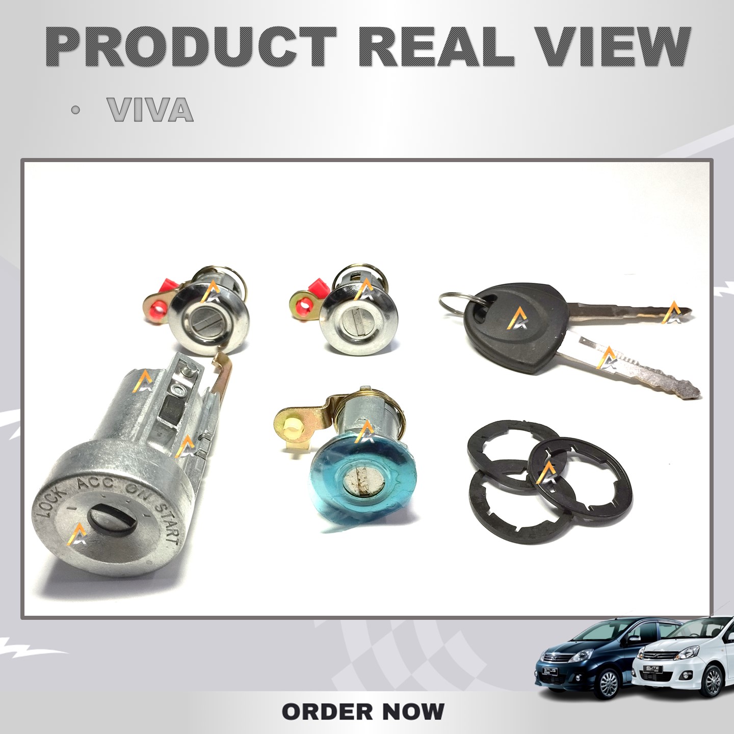 PERODUA VIVA Starter Switch Key Set Kunci Start Kereta Lock Pintu Lock ...