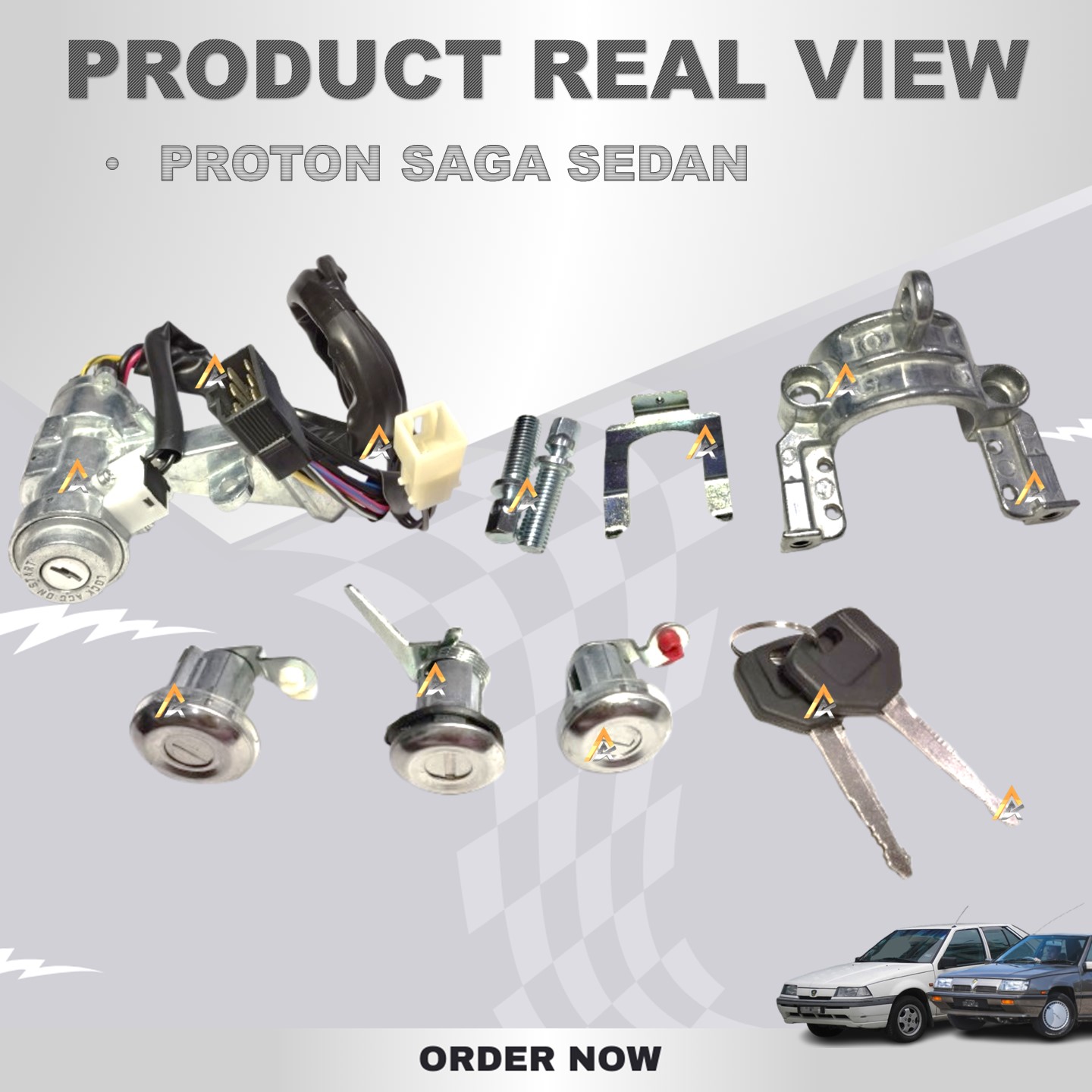 PROTON SAGA SEDAN/AEROBACK Starter Switch Key Set Kunci Start Kereta ...
